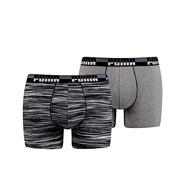 PUMA Space dye grey/black - Boxer - Underwear4men.dk